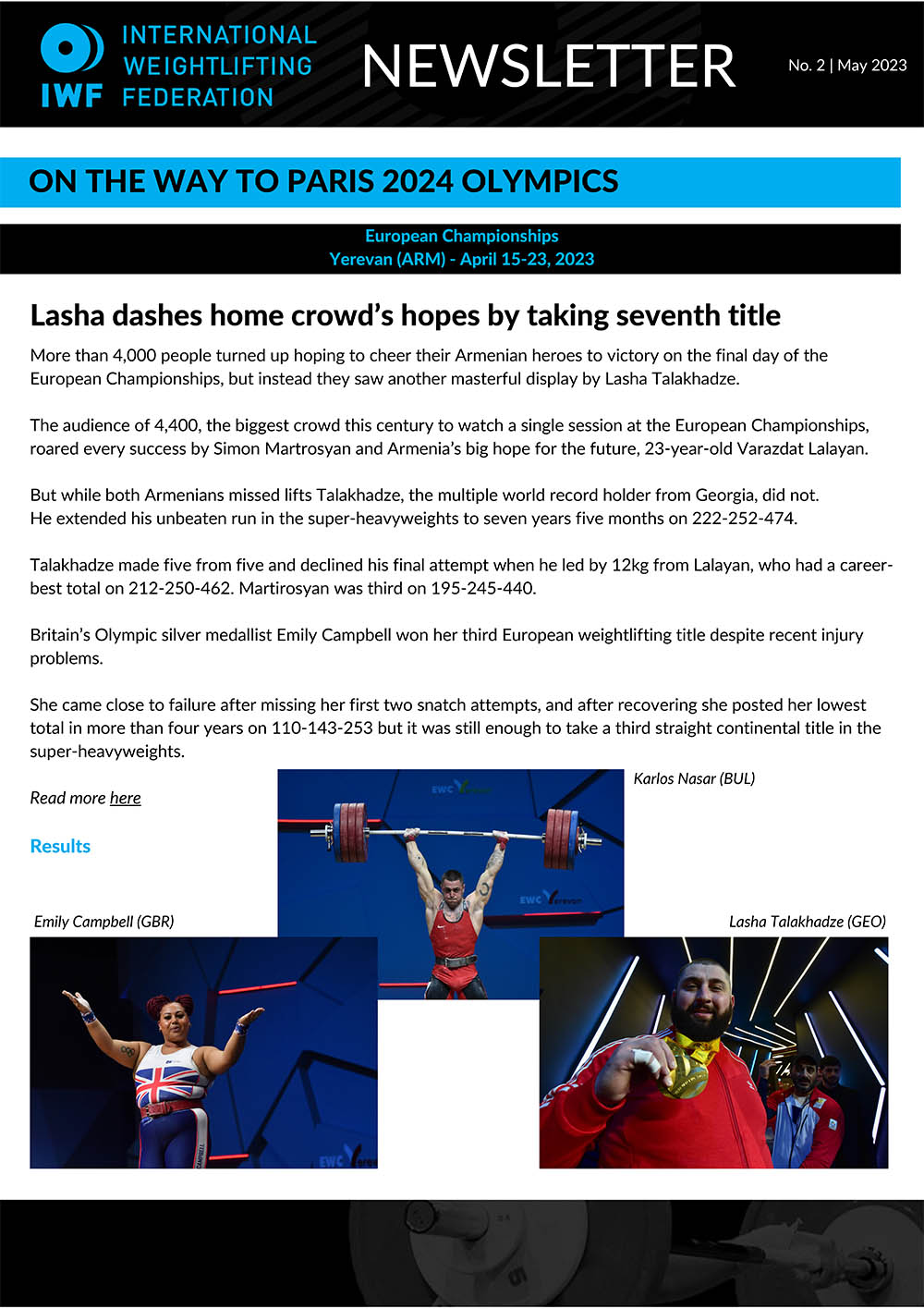Newsletter – International Weightlifting Federation