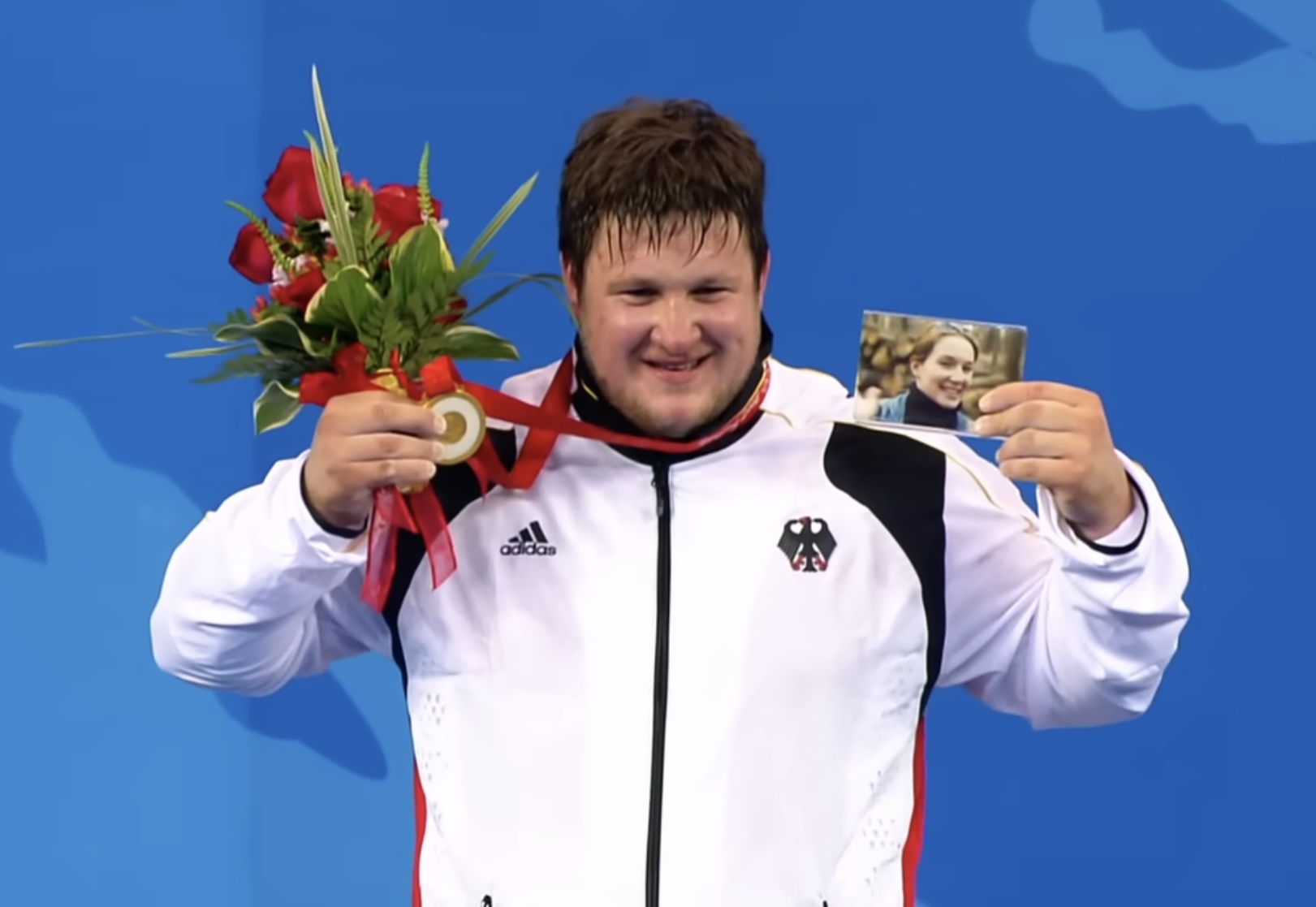 IWF120y/18 – 2008: Matthias Steiner (GER), lifting for gold and for his late wife ...